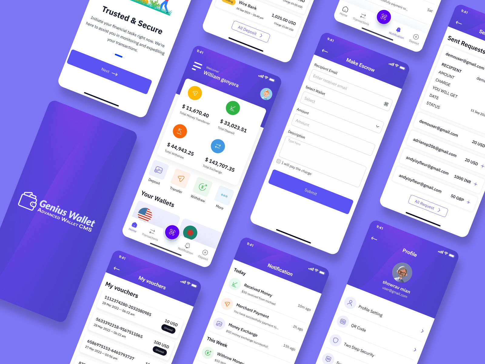 Genius Wallet - Advanced Wallet CMS with Payment Gateway Flutter App by GeniusOcean